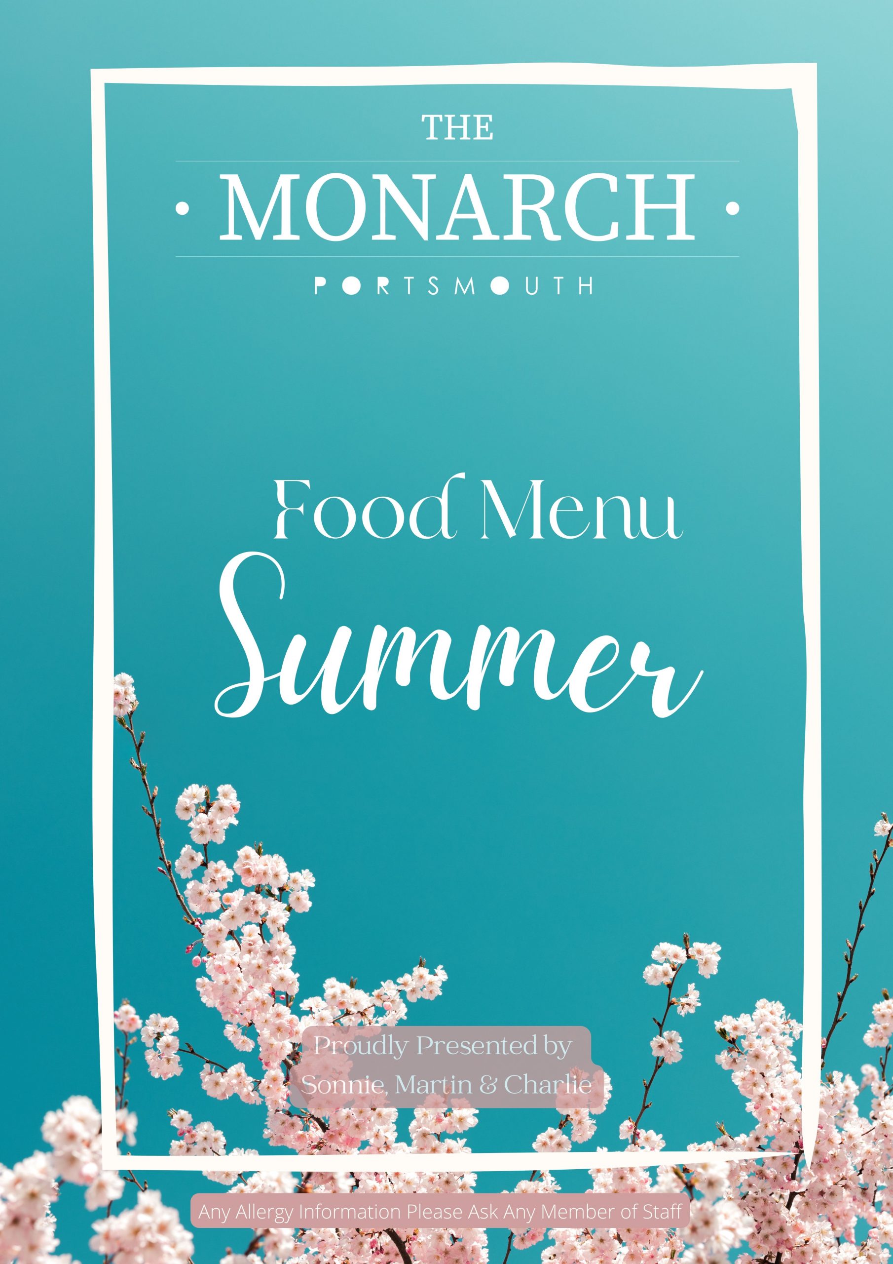 Menu – The Monarch Portsmouth
