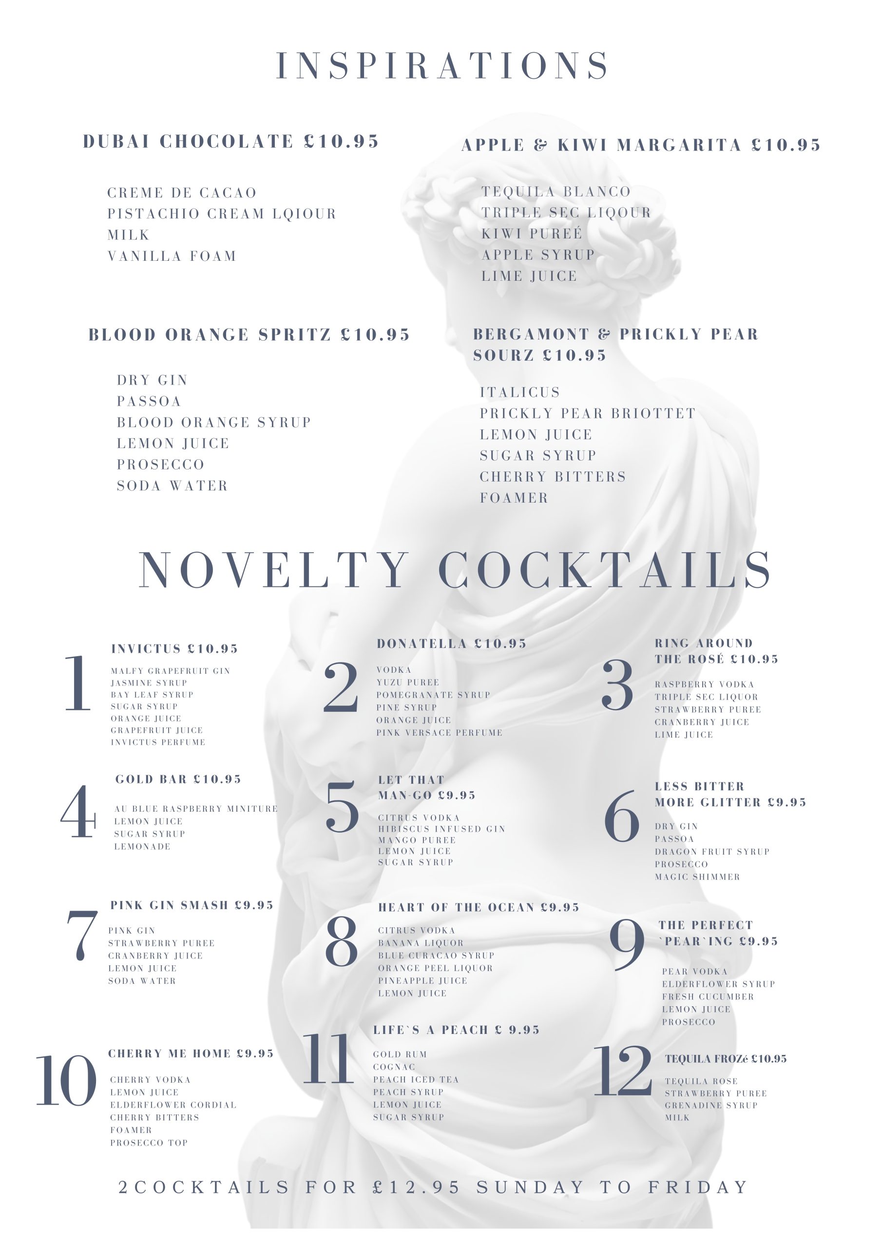 Menu – The Monarch Portsmouth