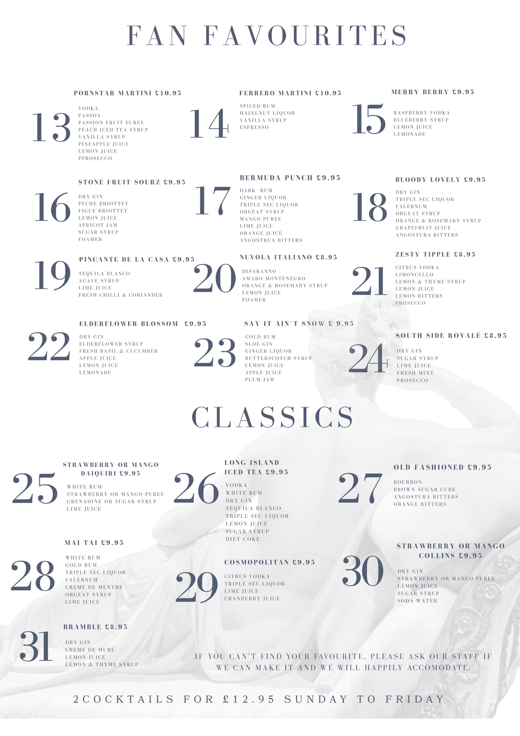 Menu – The Monarch Portsmouth